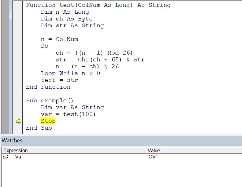 Convert A Column Number To Letter In Excel Using VBA Delft Stack